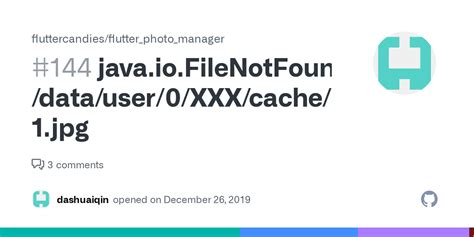 Java Io Filenotfoundexception Data User Xxx Cache