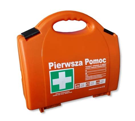 Przenośna apteczka zakładowa P10 z mocowaniem na ścianę norma DIN