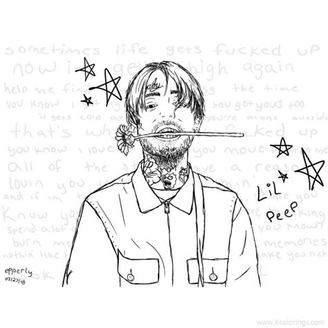 Cute Lil Peep Coloring Pages Xcolorings