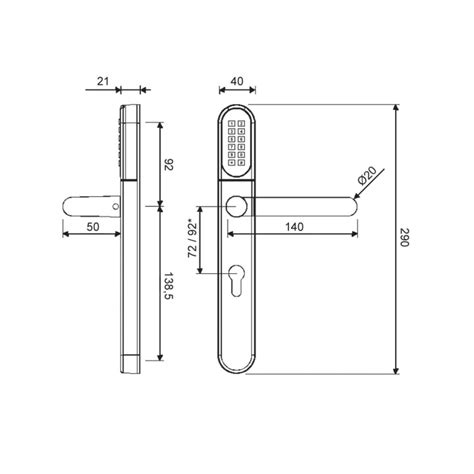 Klamka elektroniczna WFE L701 z klawiaturą 72mm INOX Sklep Opinie