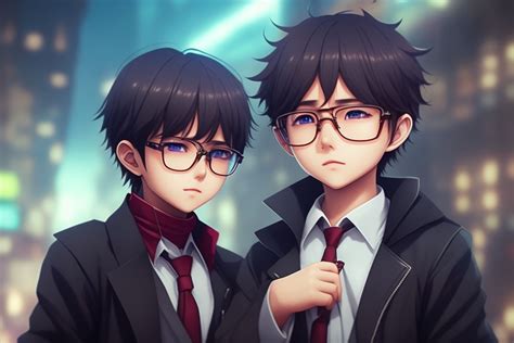 Male Anime Characters With Glasses And Black Hair