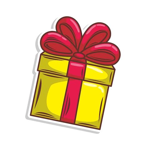 Premium Vector Gift Box Hand Draw Vector Art Illustration