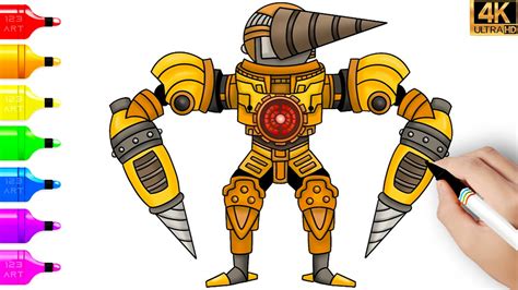 Cómo dibujar a Titan Drillman del multiverso del inodoro Skibidi