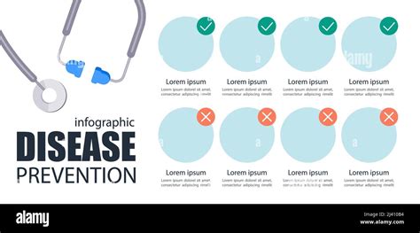 Infografik Diagramm Design Vorlage für Tipps zur Vorbeugung von