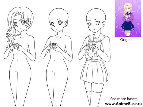 Anime Base With Hair And Clothes Anime Bases Info