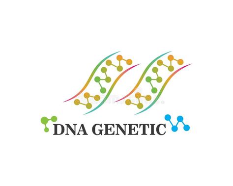 Ejemplo Gen tico Del Icono Del Logotipo De La DNA Ilustración del
