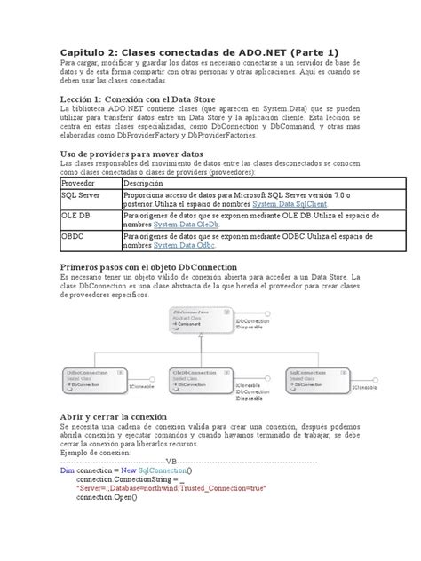 lección 1 conexión con el data store pdf servidor sql de microsoft active x data objects