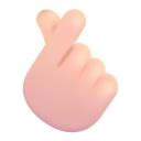 Mano Con Dedo Índice Y Pulgar Cruzados Tono De Piel Claro Emoji