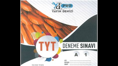 YAYIN DENİZİ YAYINLARI TÜRKİYE GENELİ TYT DENEMESİ
