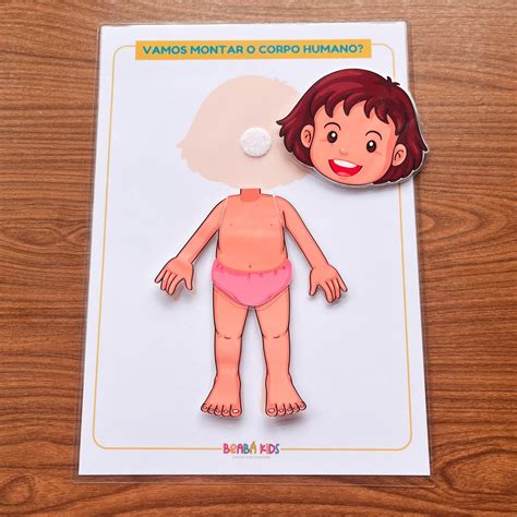 Atividade Vamos montar o corpo humano Beabá Kids