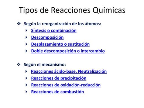 Ppt Reaccion Quimica Y Tipos De Reacciones Quimicas Powerpoint I