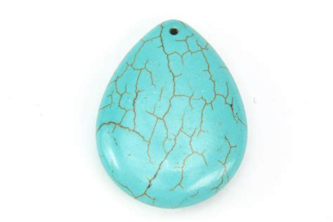Turquoise Howlite Tear Drop Pendant Bead Spider