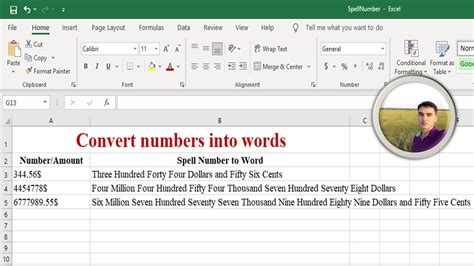 how to convert number to words in excel how to spell numbers to text in excel youtube