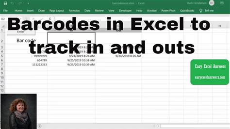 Use Barcodes In Excel To Track In And Outs Youtube