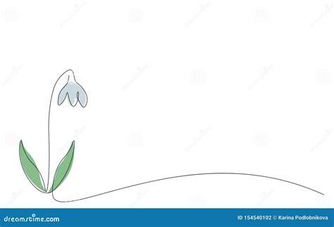 Flor Aislada En El Fondo Blanco Dibujo Lineal Continuo Vector