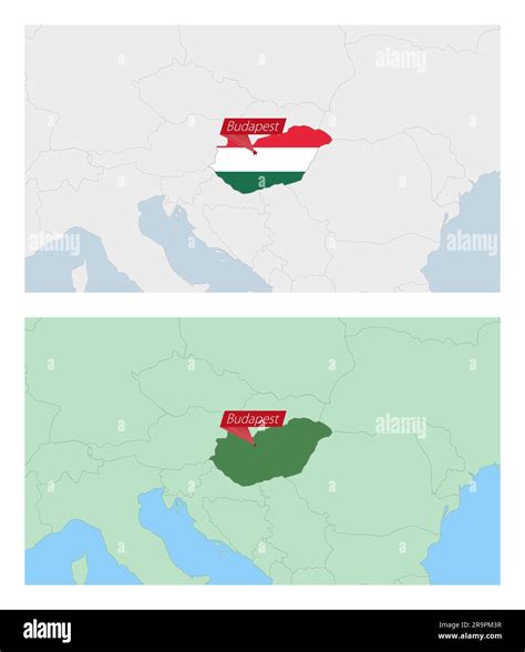 Karte Ungarns Mit Pin Der Landeshauptstadt Zwei Arten Von Ungarn