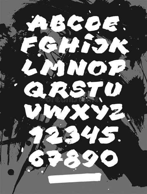 Brush Calligraphy Hand Written Lettering Font Vector Alphabet Stock