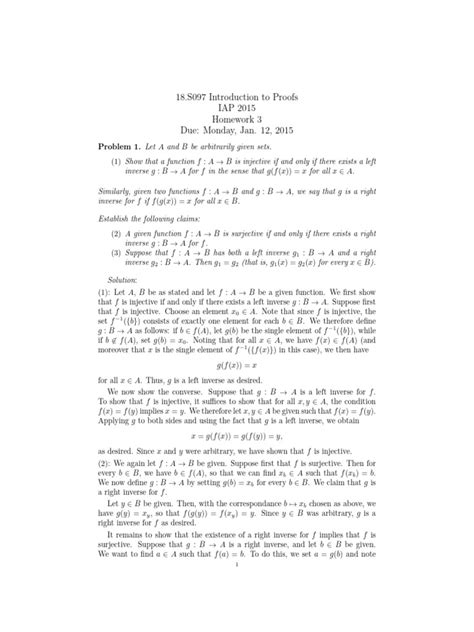 homework 3 sol pdf function mathematics functions and mappings