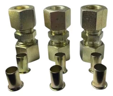 União Emenda Porca Anilha Compressão Tubo Insert 12mm 3un