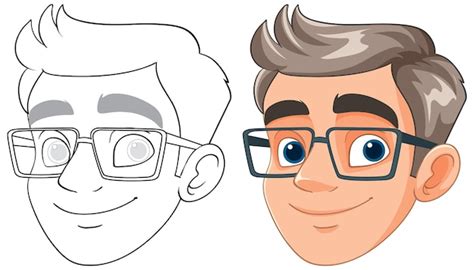 Free Vector Mans Face Vector Illustration