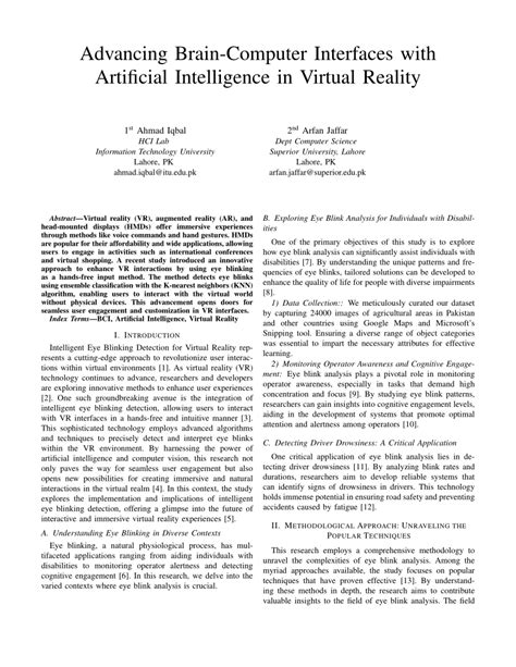 pdf advancing brain computer interfaces with artificial intelligence in virtual reality