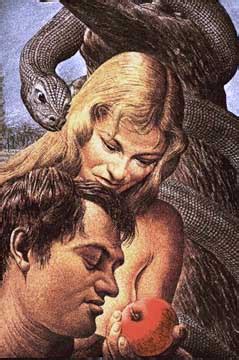 Adam Giving Eve Forbidden Fruit