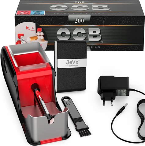 JEVX Rouleuse à tabac 200 tubes avec filtre OCB Machine électrique