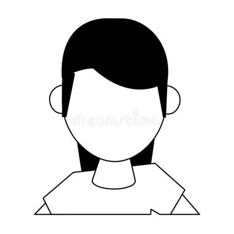 Retrato Del Personaje De Dibujos Animados Del Avatar De La Mujer En