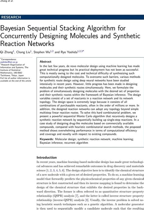 bayesian sequential stacking algorithm for concurrently designing molecules and synthetic