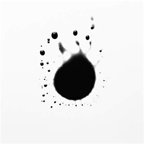 Una Mancha De Tinta Negra Sobre Fondo Blanco Foto Premium