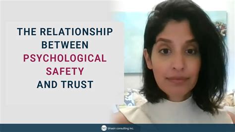 The Relationship Between Psychological Safety And Trust YouTube
