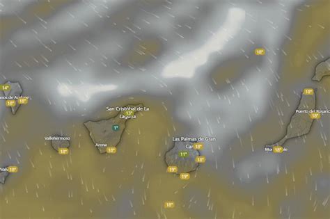 Avisos amarillos de la Aemet en Canarias por el mal tiempo y pronóstico