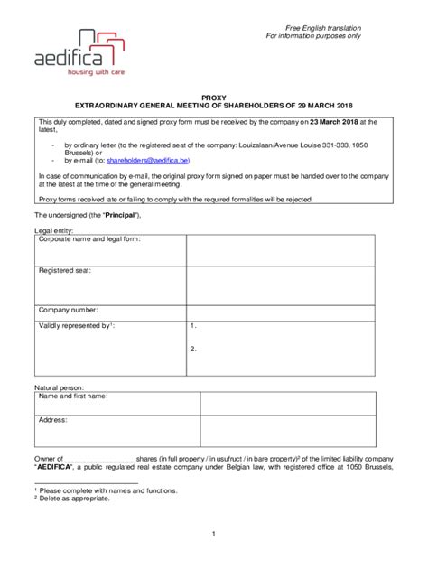 Fillable Online This Duly Completed Dated And Signed Proxy Form Must