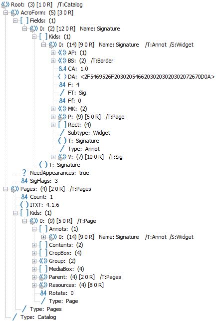 pdf shows signature in foxit reader but not adobe reader stack overflow