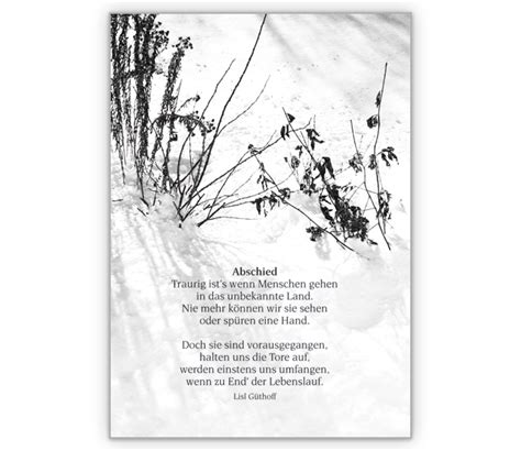 Abschiedskarte für einen geliebten Menschen Grusskarten Onlineshop