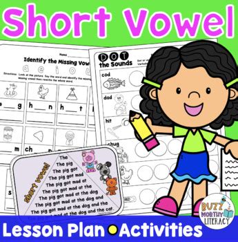 Short Vowel Lesson Plan And Activities By BuzzWorthy Literacy TpT
