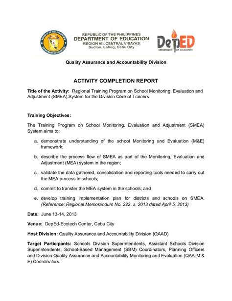 Training Program T Sample Evaluation Health Format Of Management In