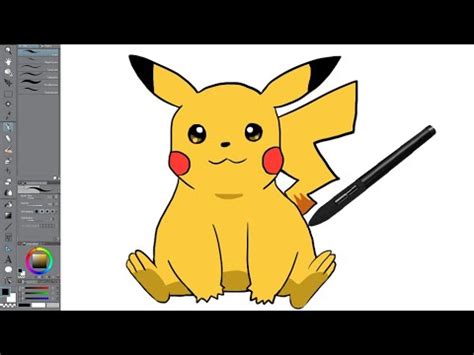 Menggambar Pikachu Pokemon Draw Pikachu Youtube