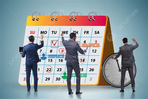 O Conceito De Calendário De Negócios Empresário Conceito De