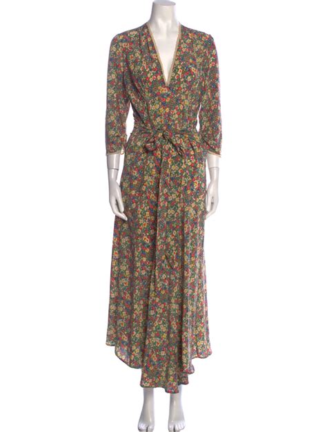 D En Silk Long Dress Green Dresses Clothing Wdoen The Realreal