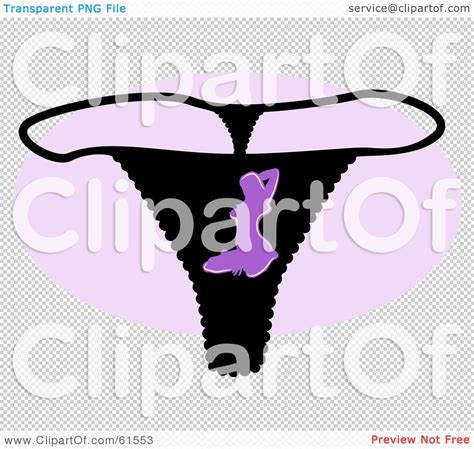 Royalty Free RF Clipart Illustration Of A Black Stripper Underwear G