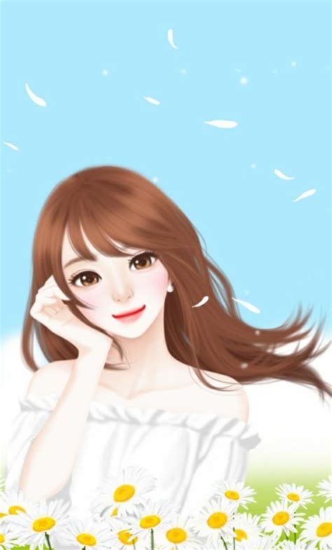 Enakei Lucu Kartun Wallpaper Gambar Kartun Korea Cantik Dan Imut Beautiful Korean Anime Girl