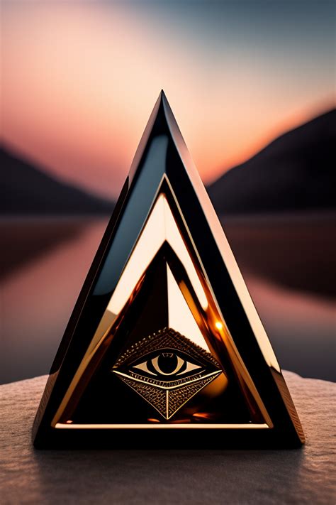 Lexica Create A Carved Pyramide Of Illuminati With Black Eye Unside