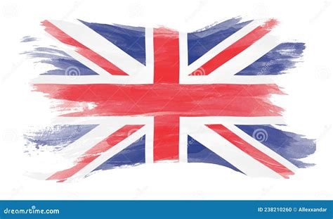 Bandeira Do Reino Unido Pincel Derrame Bandeira Nacional Ilustração