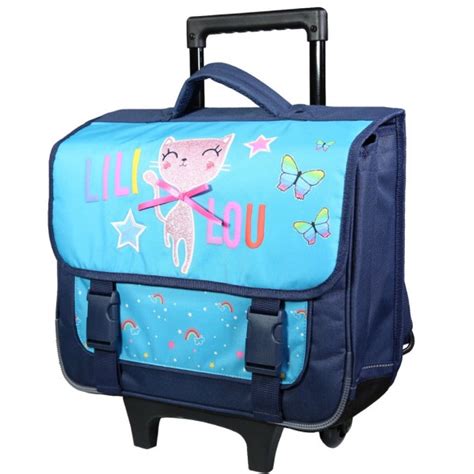 Cartable à roulettes Lilou Chat 38 CM