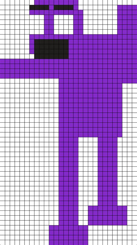 Purple Guy William Afton Inspired Beaded Sprites Perler Wall Etsy The