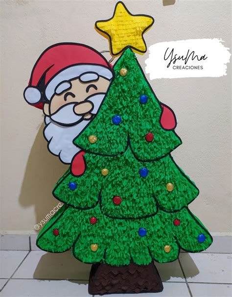 Piñata Pino con Santa Claus Piñatas originales navideñas Piñatas