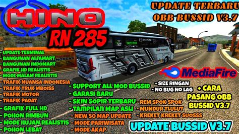 UPDATE OBB BUSSID TERBARU V3 7 SOUND HINO RN 285 NGOROK SUOSS GRAFIK