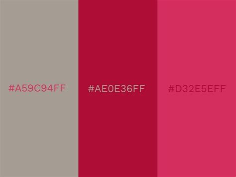 The Same Color Scheme Is Shown In Red Grey And Pink Colors With White