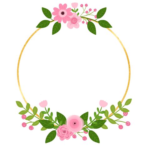 Floral Border Wreath 20981457 PNG
